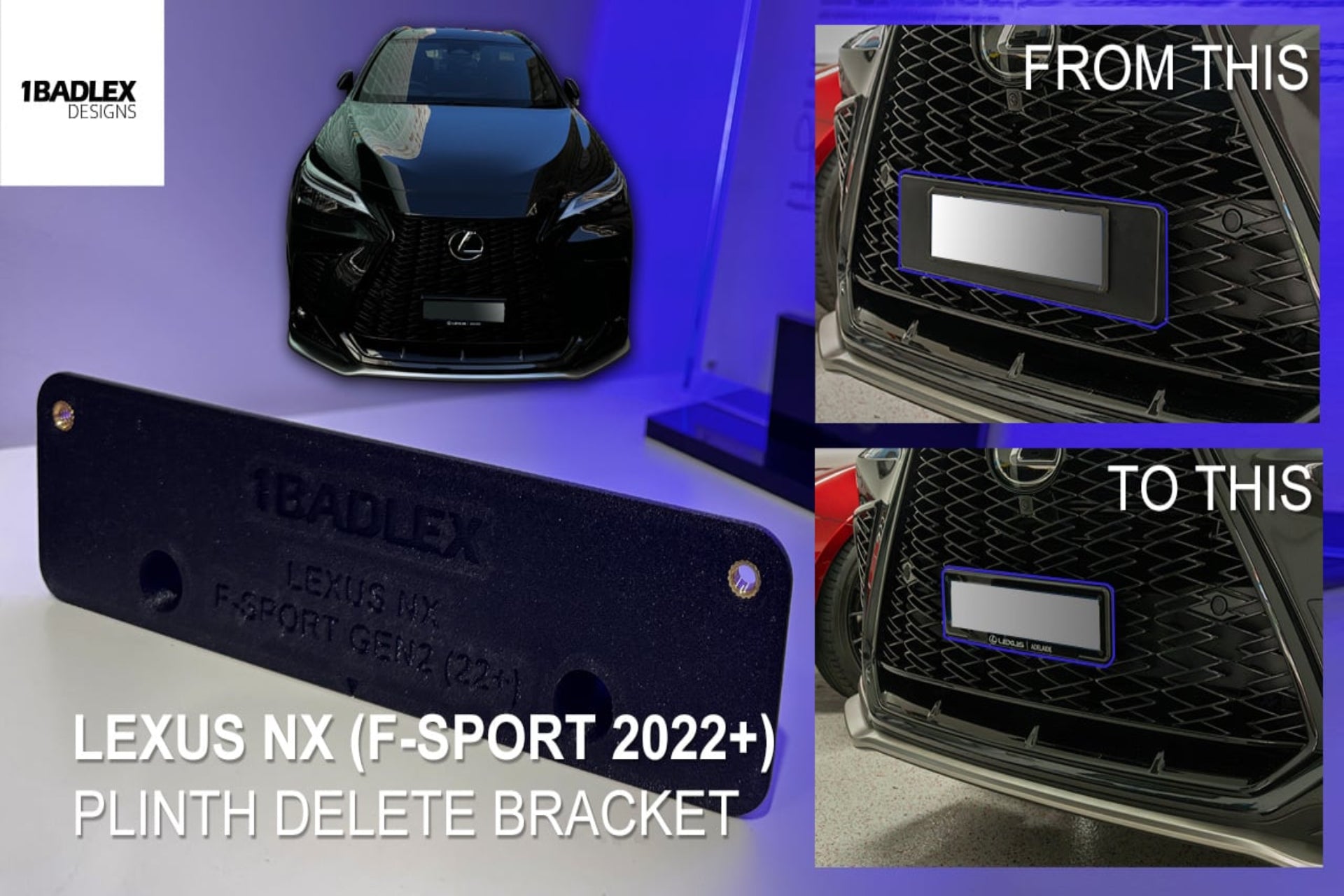 Front Slim plate holder for Lexus NX F sport 2022+ – Lexart Australia